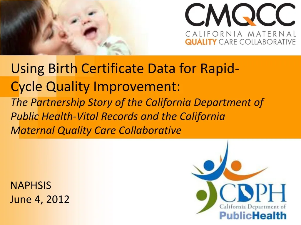 PPT - Using Birth Certificate Data for Rapid-Cycle Quality Improvement ...
