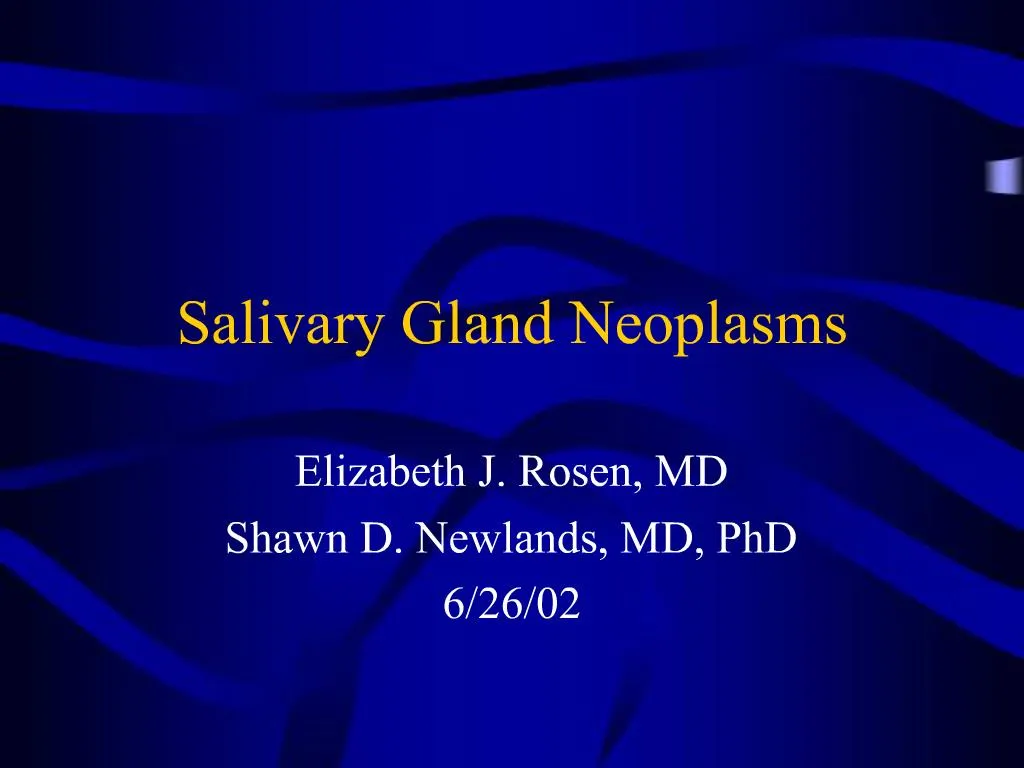PPT - Salivary Gland Neoplasms PowerPoint Presentation, free download ...