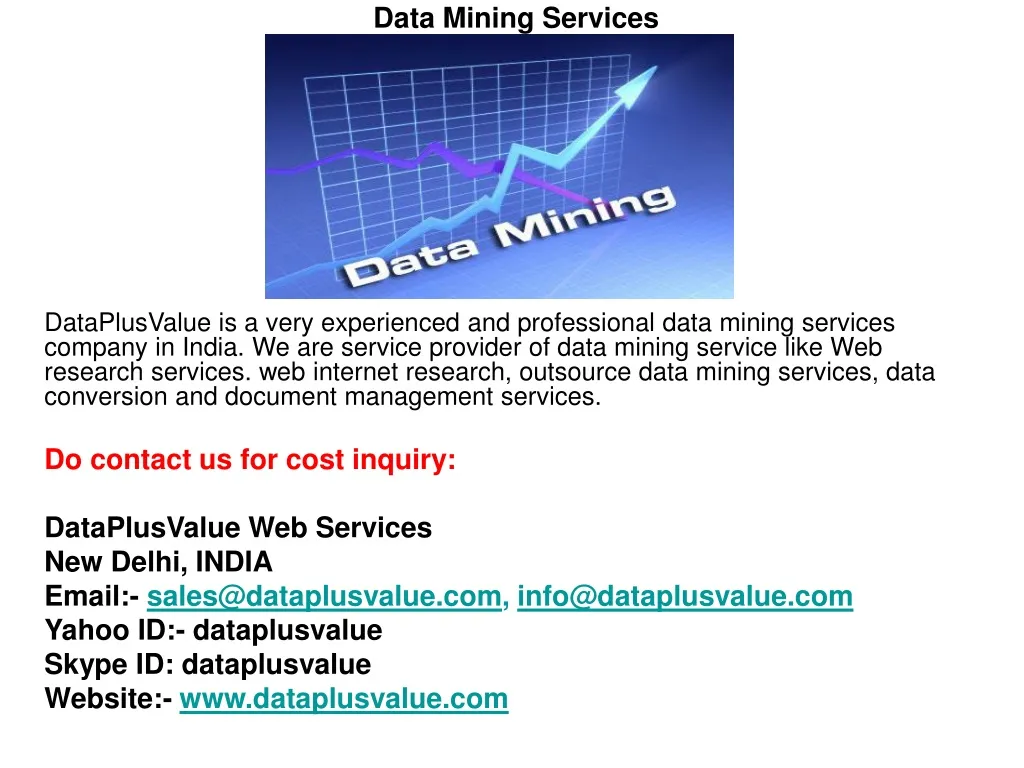 PPT - Data Mining Services PowerPoint Presentation, free download - ID:1332427