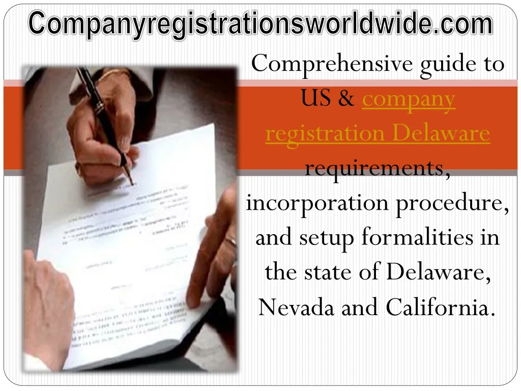 PPT - company registration Delaware Guide PowerPoint Presentation, free ...