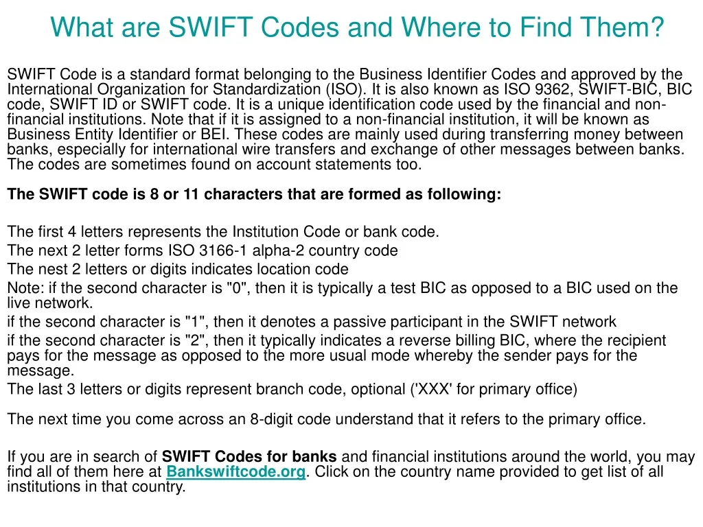 PPT What Are SWIFT Codes And Where To Find Them PowerPoint Presentation ID 1337281 ppt-what-are-swift-codes-and-where-to-find-them-powerpoint-presentation-id-1337281