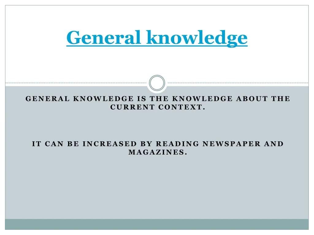 PPT - General knowledge update PowerPoint Presentation, free download ...