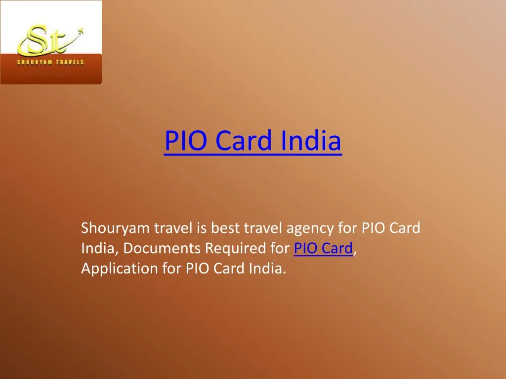 PPT - PIO Card India PowerPoint Presentation, free download - ID:1348068