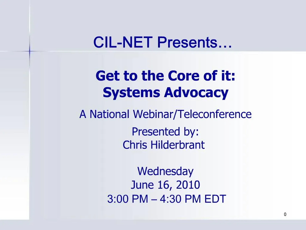 PPT - CIL-NET Presents… PowerPoint Presentation, free download - ID:1353079