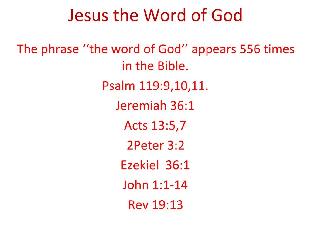 PPT - Jesus the Word of God PowerPoint Presentation, free download - ID ...