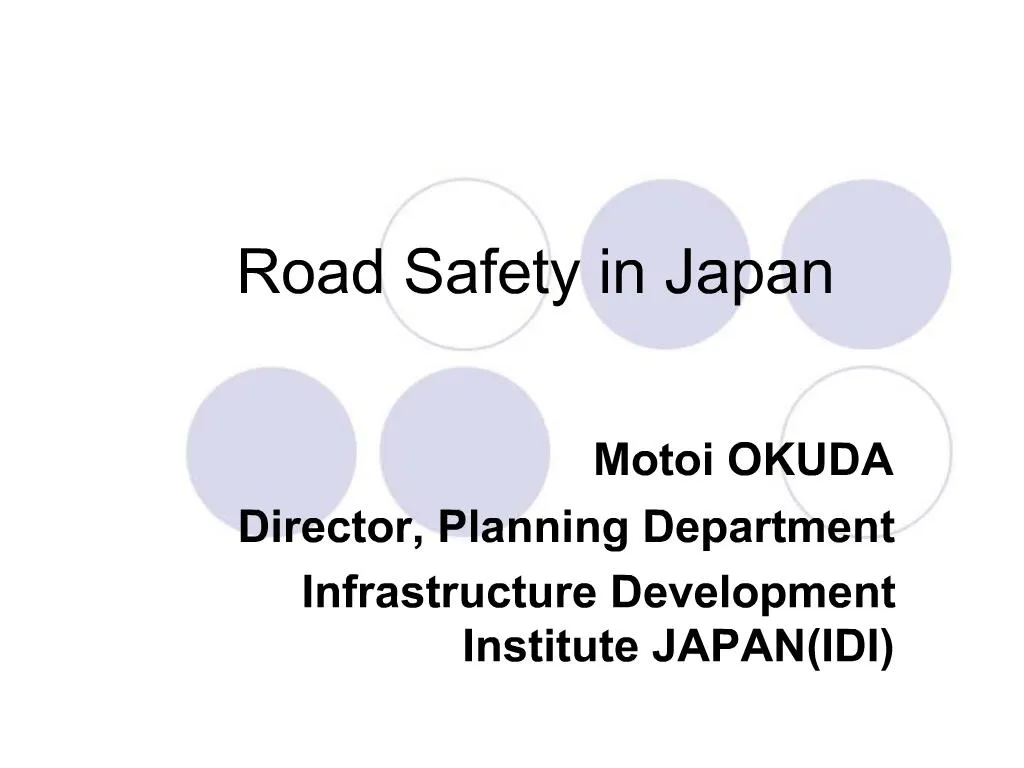 PPT - Road Safety in Japan PowerPoint Presentation, free download - ID ...