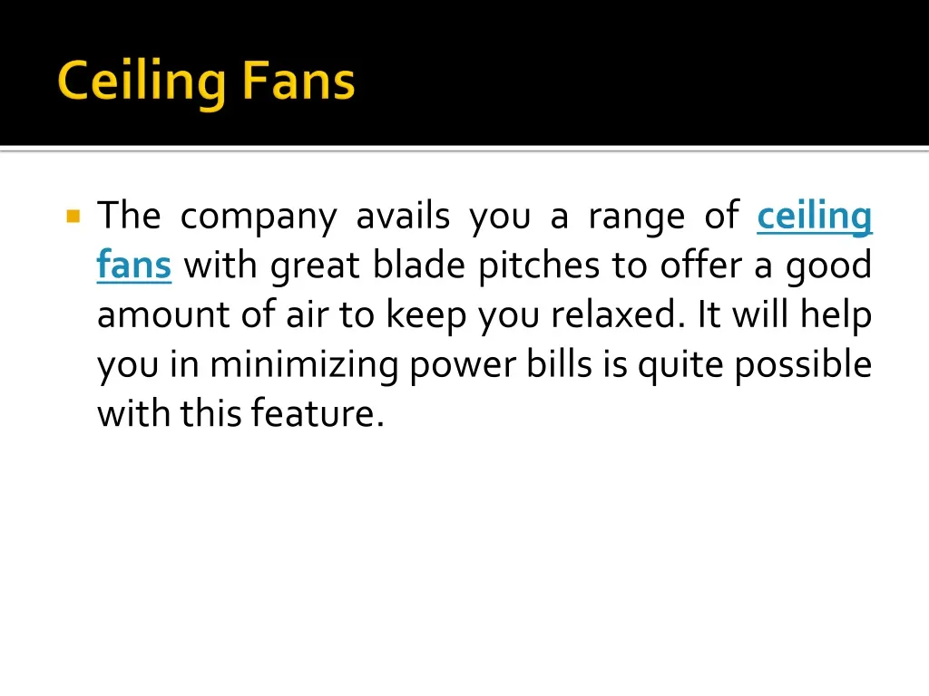 PPT - Ceiling fans PowerPoint Presentation, free download - ID:1360748