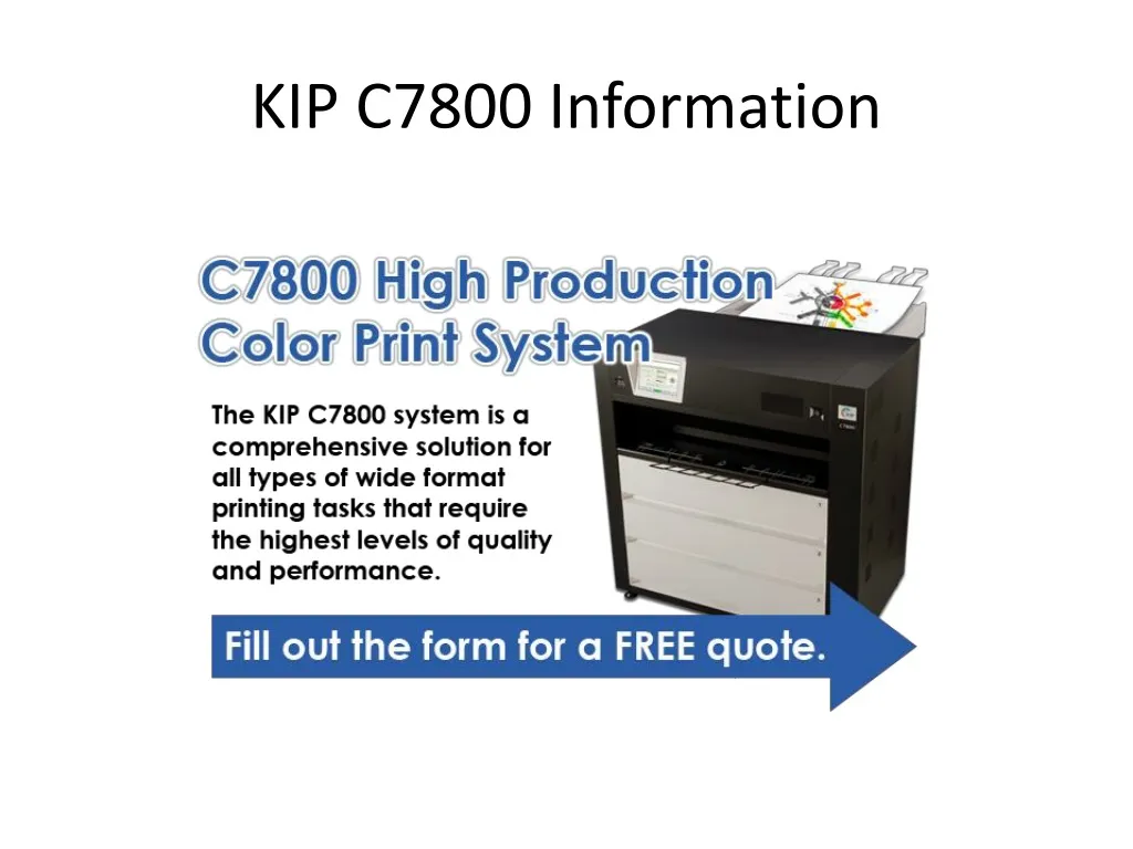 PPT - KIP C7800 Information PowerPoint Presentation, free download - ID ...