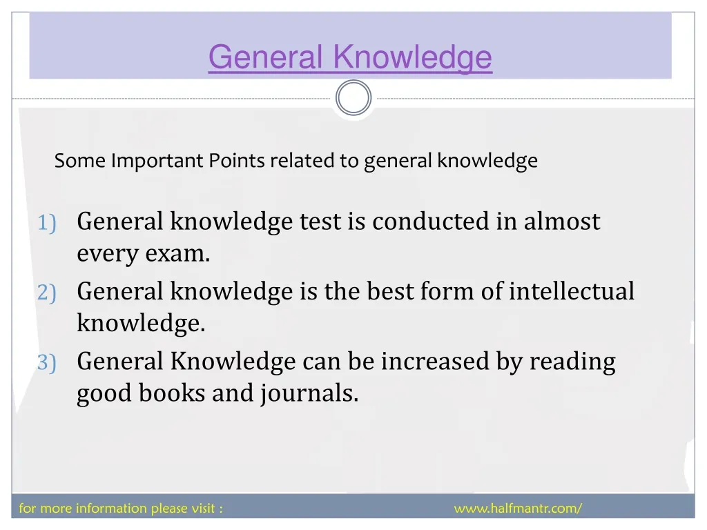 PPT - The interesting information General Knowledge PowerPoint ...