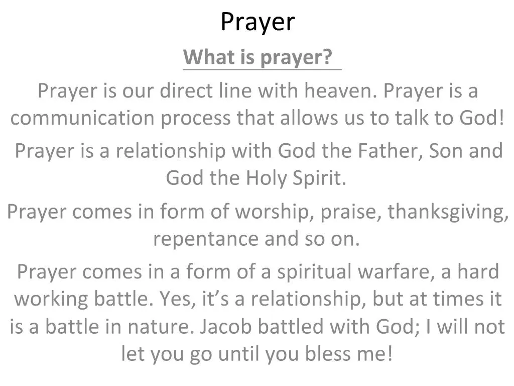 PPT - Prayer PowerPoint Presentation, free download - ID:1379495