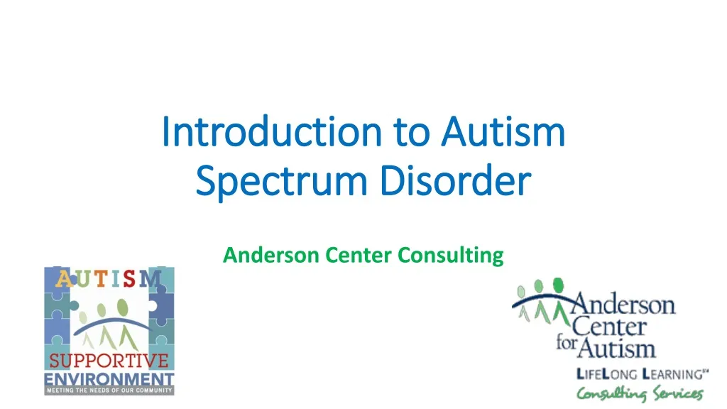 PPT - Introduction to Autism Spectrum Disorder PowerPoint Presentation ...
