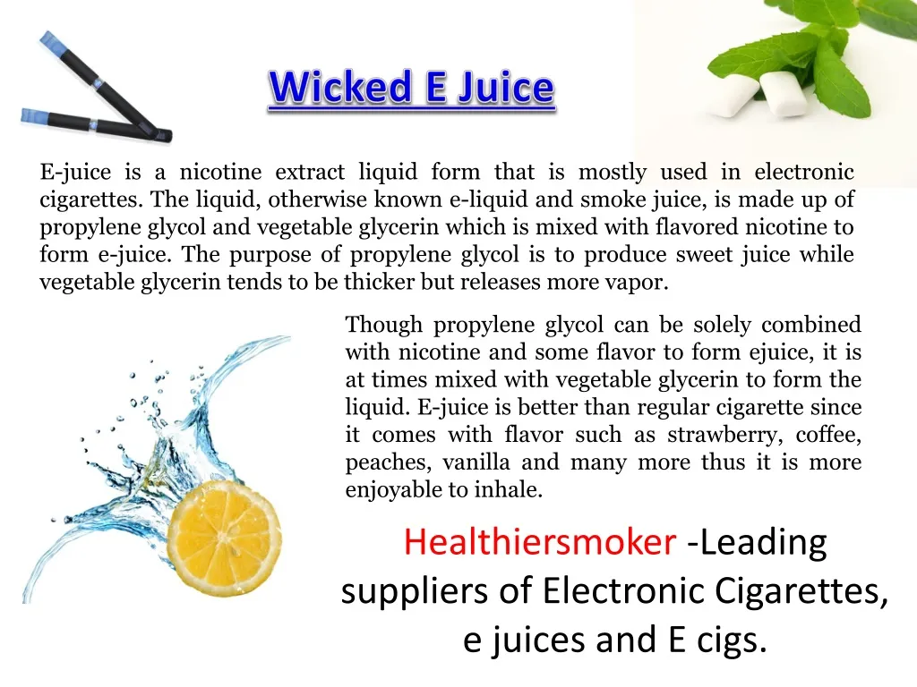 PPT - E-juice PowerPoint Presentation, free download - ID:1381457