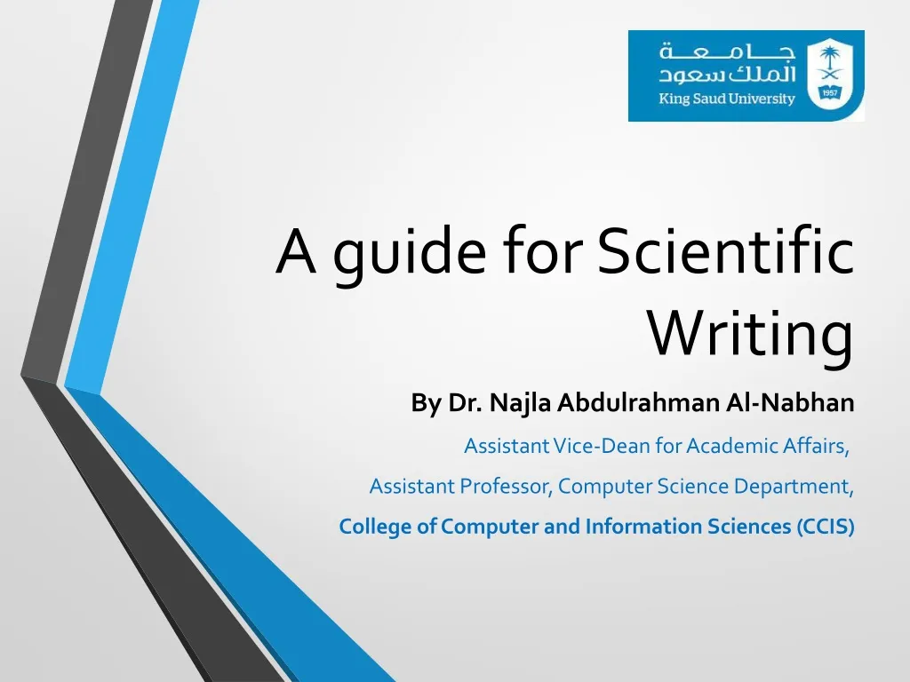 PPT - A guide for Scientific Writing PowerPoint Presentation, free ...