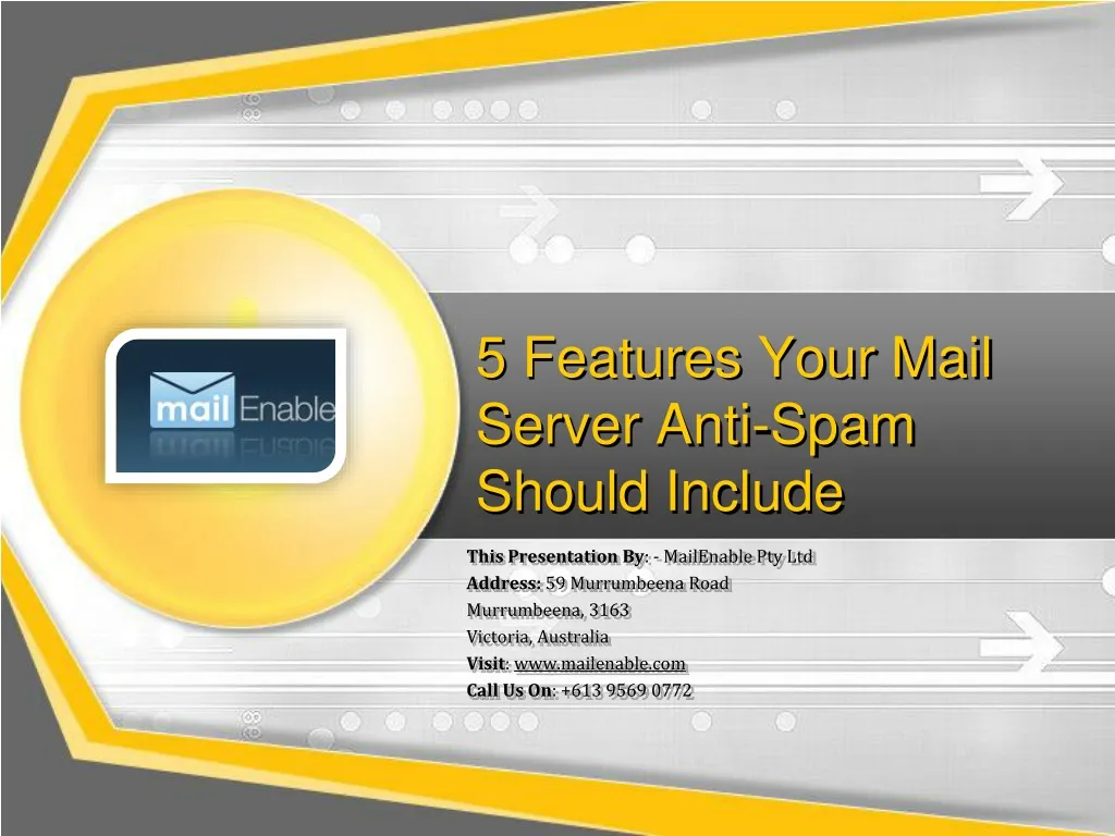 PPT - 5 Features Your Mail Server Anti-Spam Should Include PowerPoint ...
