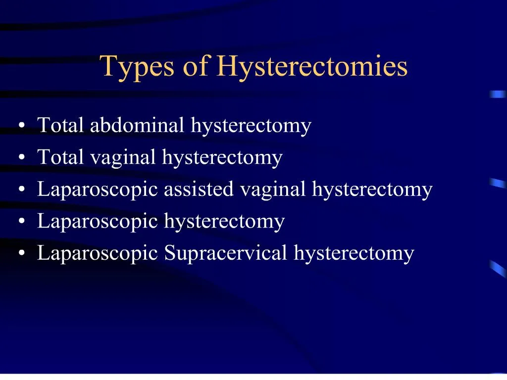 PPT - types of hysterectomies PowerPoint Presentation, free download ...