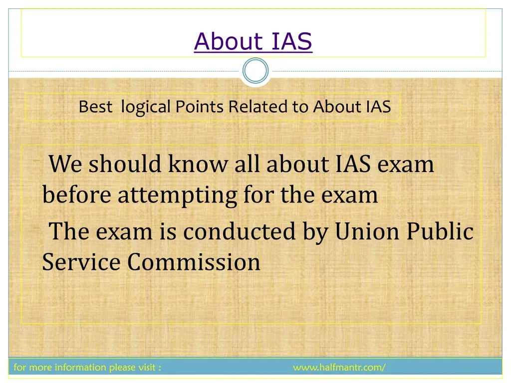 PPT - All you wanted to know about IAS exam PowerPoint Presentation ...