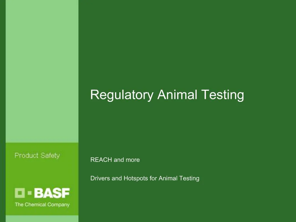 PPT - Regulatory Animal Testing PowerPoint Presentation, free download ...