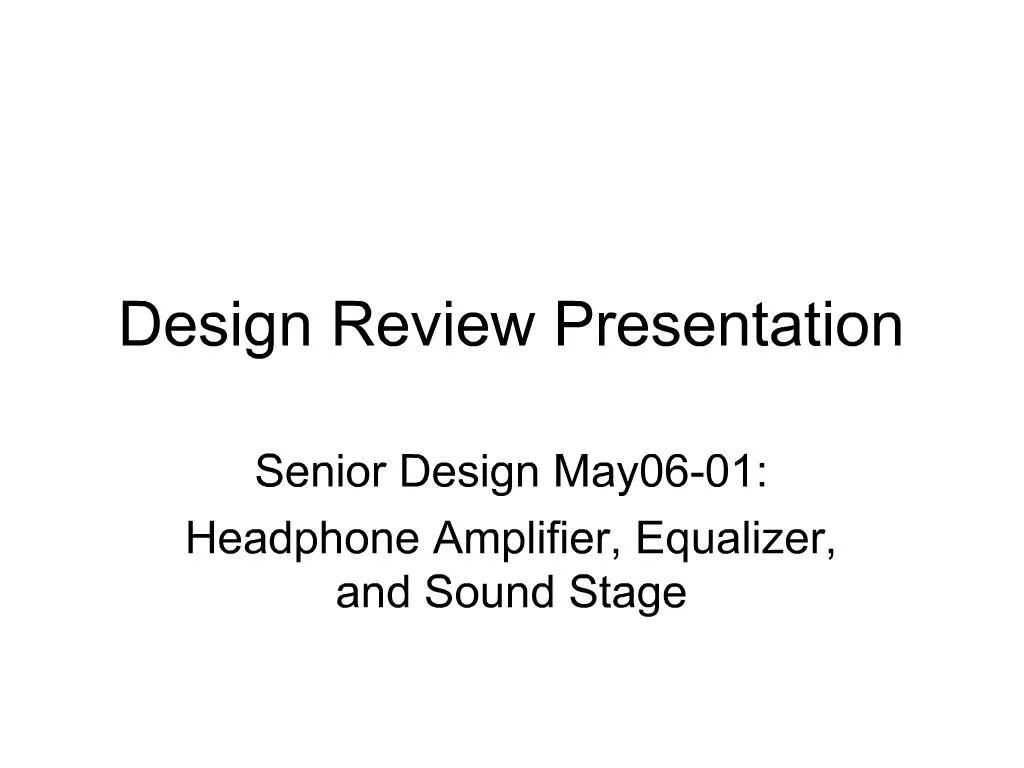 PPT - Design Review Presentation PowerPoint Presentation, free download ...