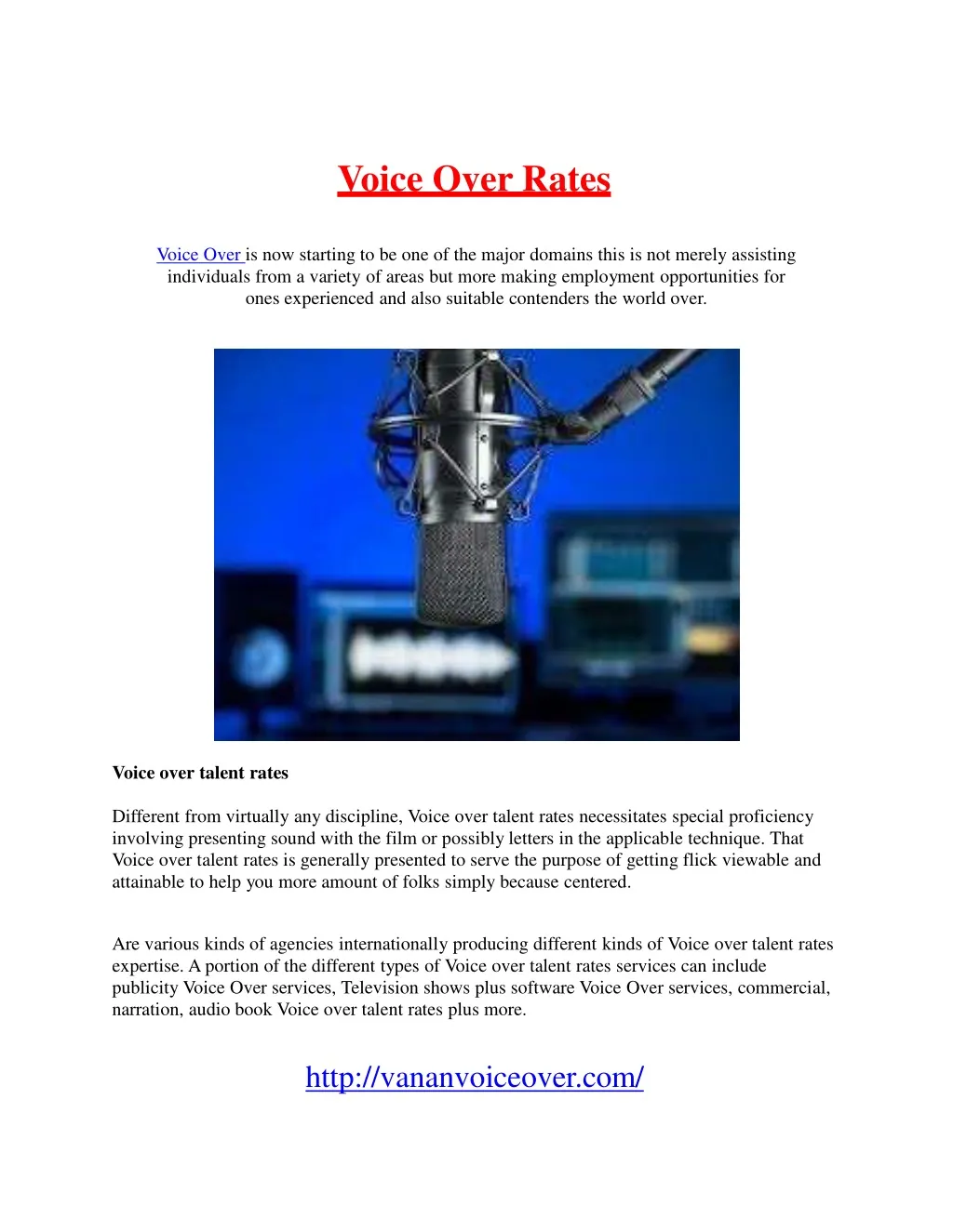 PPT - Voice Over Rates PowerPoint Presentation, free download - ID:1405775