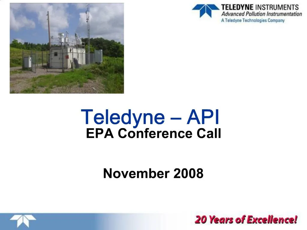 PPT - Teledyne API EPA Conference Call November 2008 PowerPoint ...