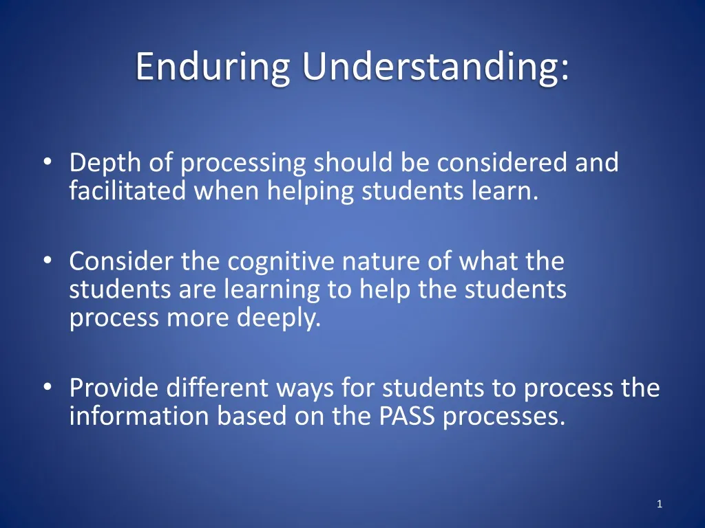 PPT - Enduring Understanding: PowerPoint Presentation, free download ...
