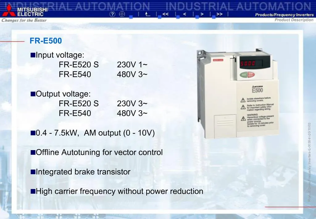 PPT - FR-E500 PowerPoint Presentation, free download - ID:1413943