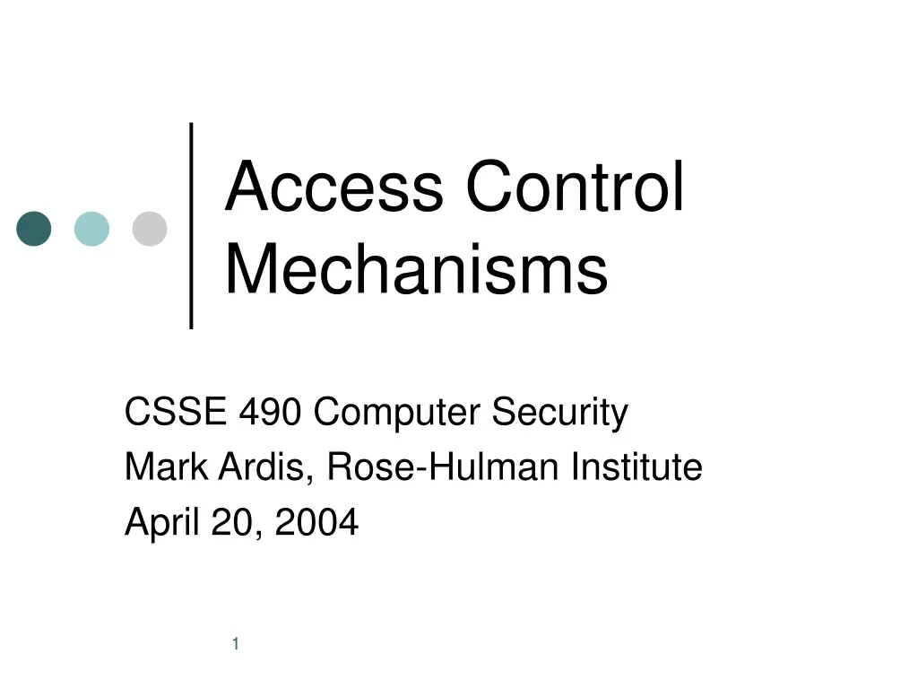 PPT - Access Control Mechanisms PowerPoint Presentation, free download ...