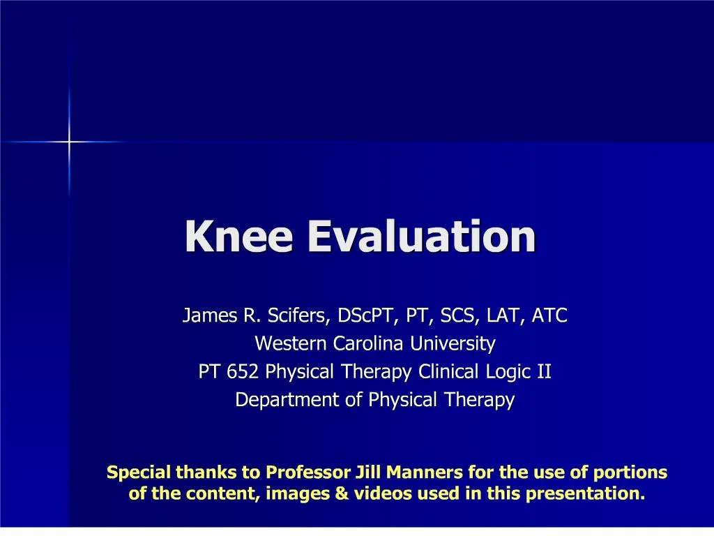 PPT - knee evaluation PowerPoint Presentation, free download - ID:142130