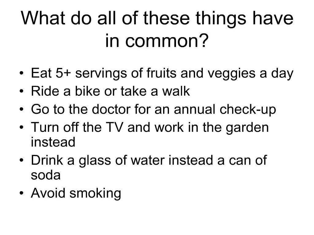 PPT - what do all of these things have in common PowerPoint ...