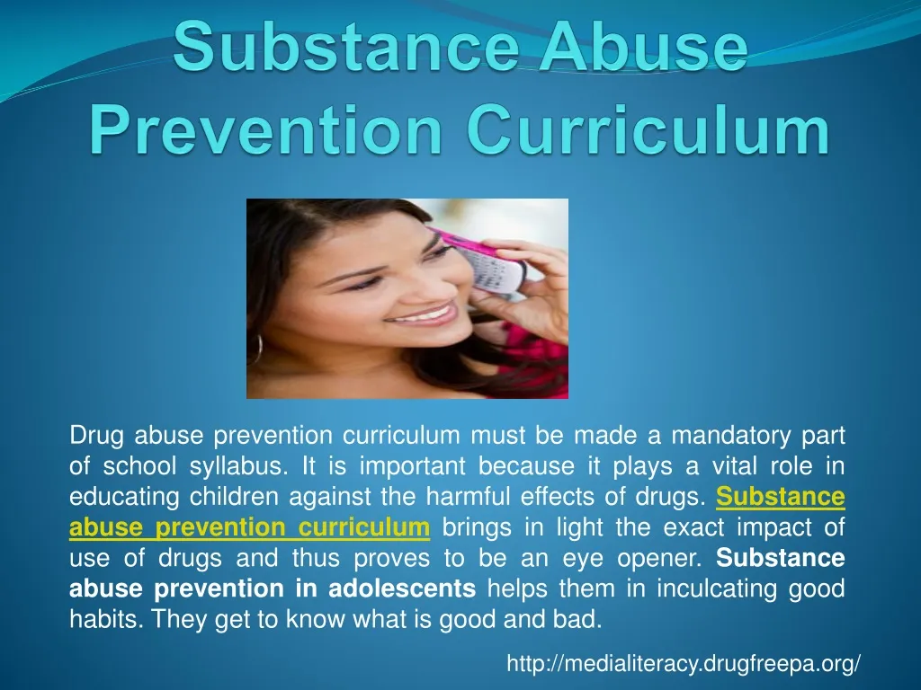PPT - Substance abuse prevention curriculum PowerPoint Presentation ...