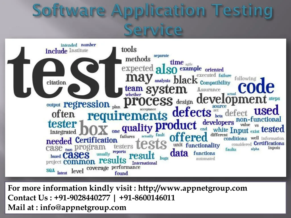 PPT - Software Application Testing Service PowerPoint Presentation ...
