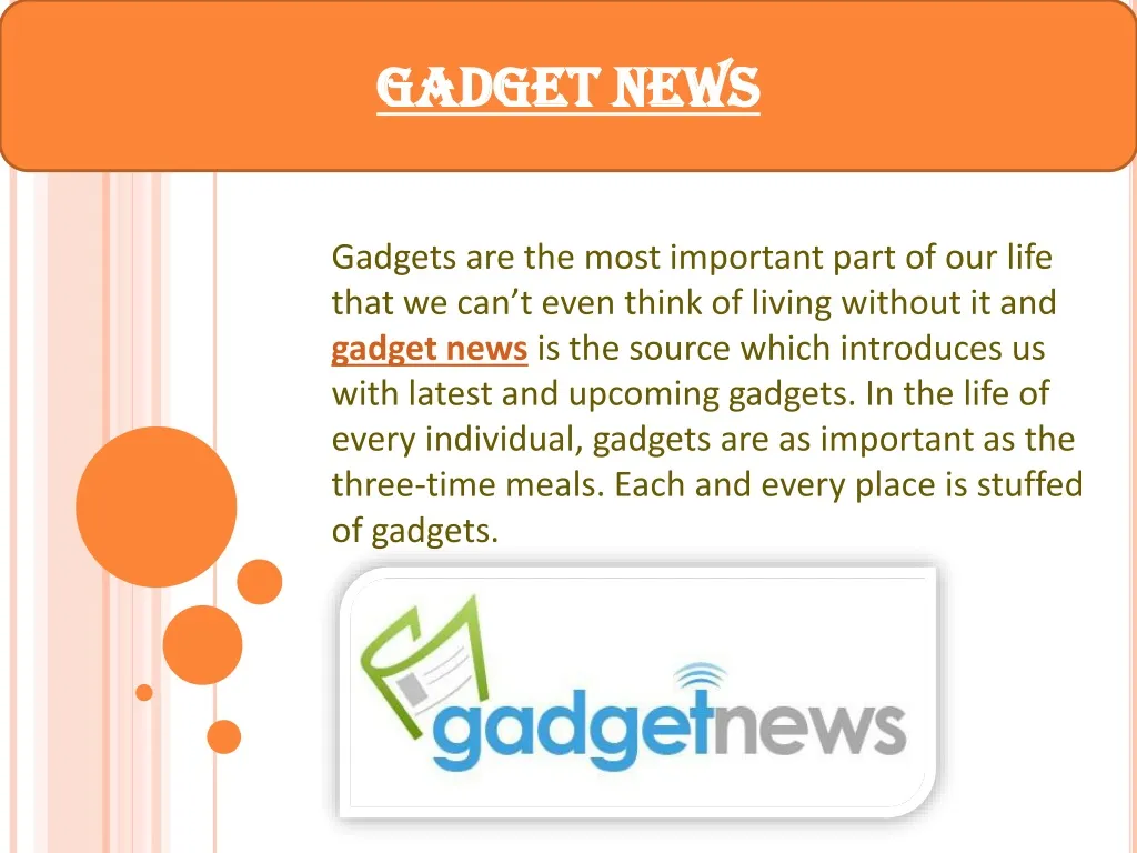PPT - Gadget News PowerPoint Presentation, free download - ID:1446680