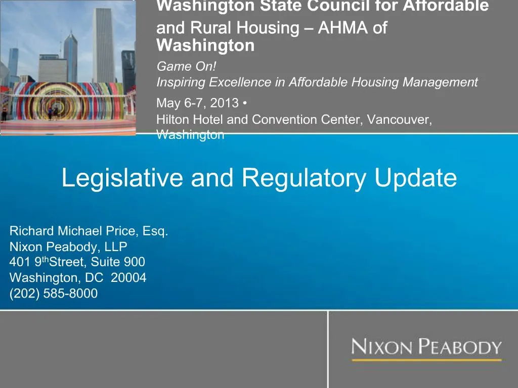 PPT - Legislative and Regulatory Update PowerPoint Presentation, free ...
