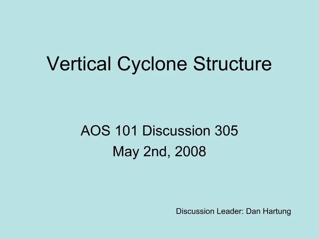 PPT - Vertical Cyclone Structure PowerPoint Presentation, free download ...