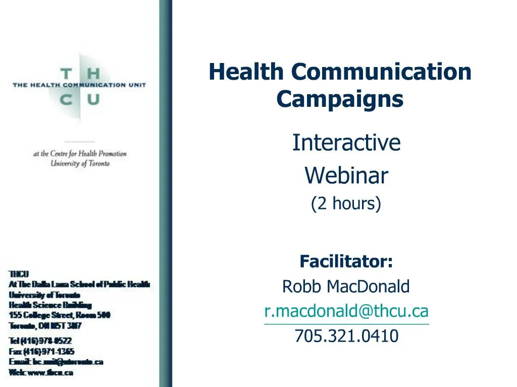 PPT - Health Communication Campaigns PowerPoint Presentation, free ...