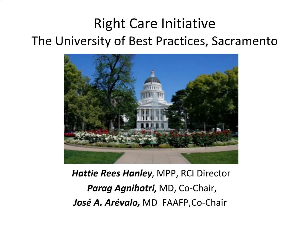 PPT - Right Care Initiative The University of Best Practices ...