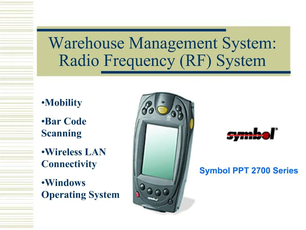 PPT - Warehouse Management System: Radio Frequency RF System PowerPoint ...
