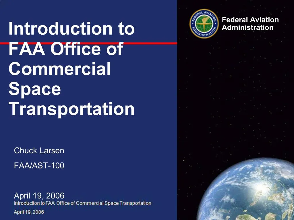 PPT - Introduction to FAA Office of Commercial Space Transportation ...