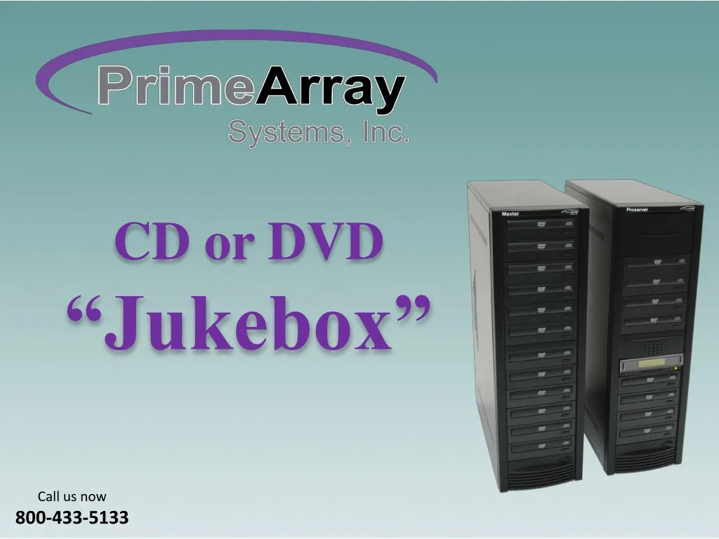PPT - PrimeArray - CD or DVD Jukebox PowerPoint Presentation, free ...