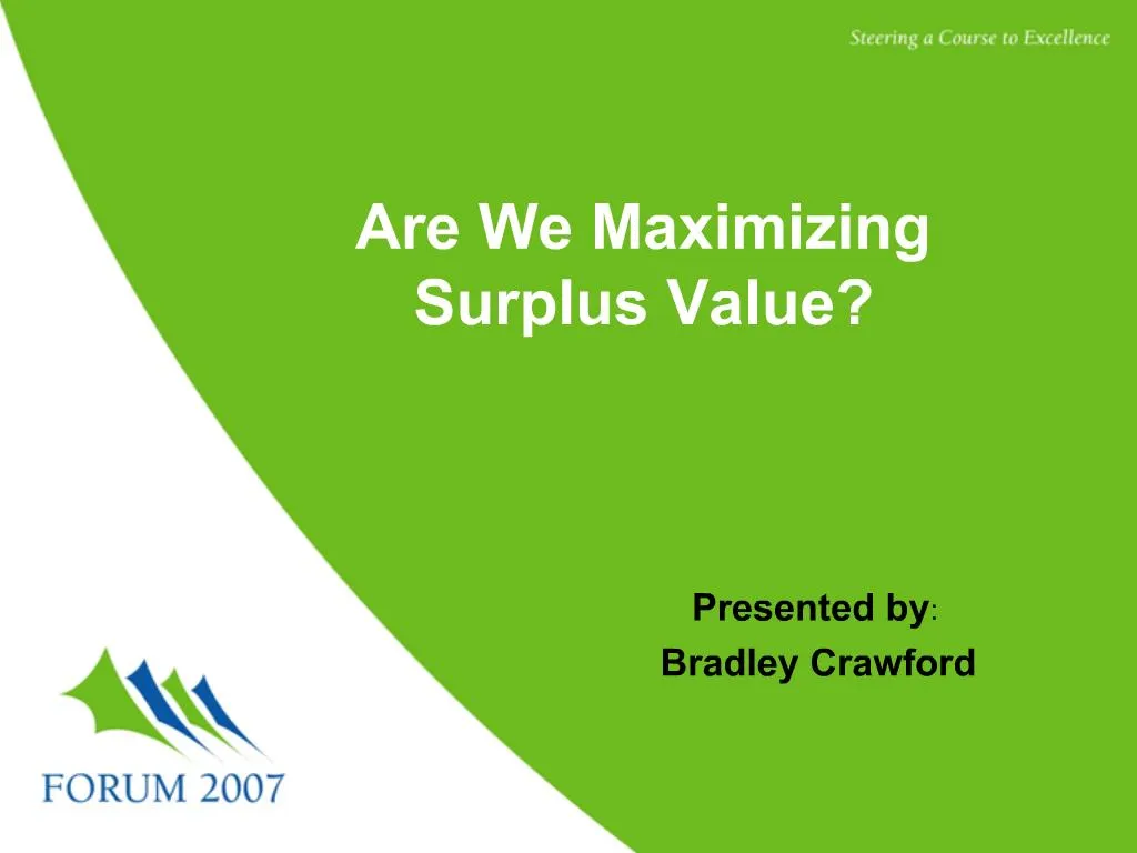 PPT - Are We Maximizing Surplus Value PowerPoint Presentation, free ...