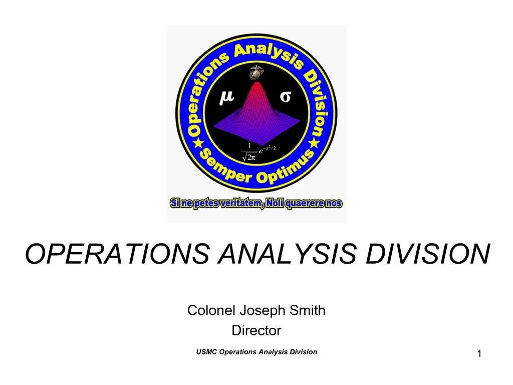 PPT - operations analysis division PowerPoint Presentation, free ...