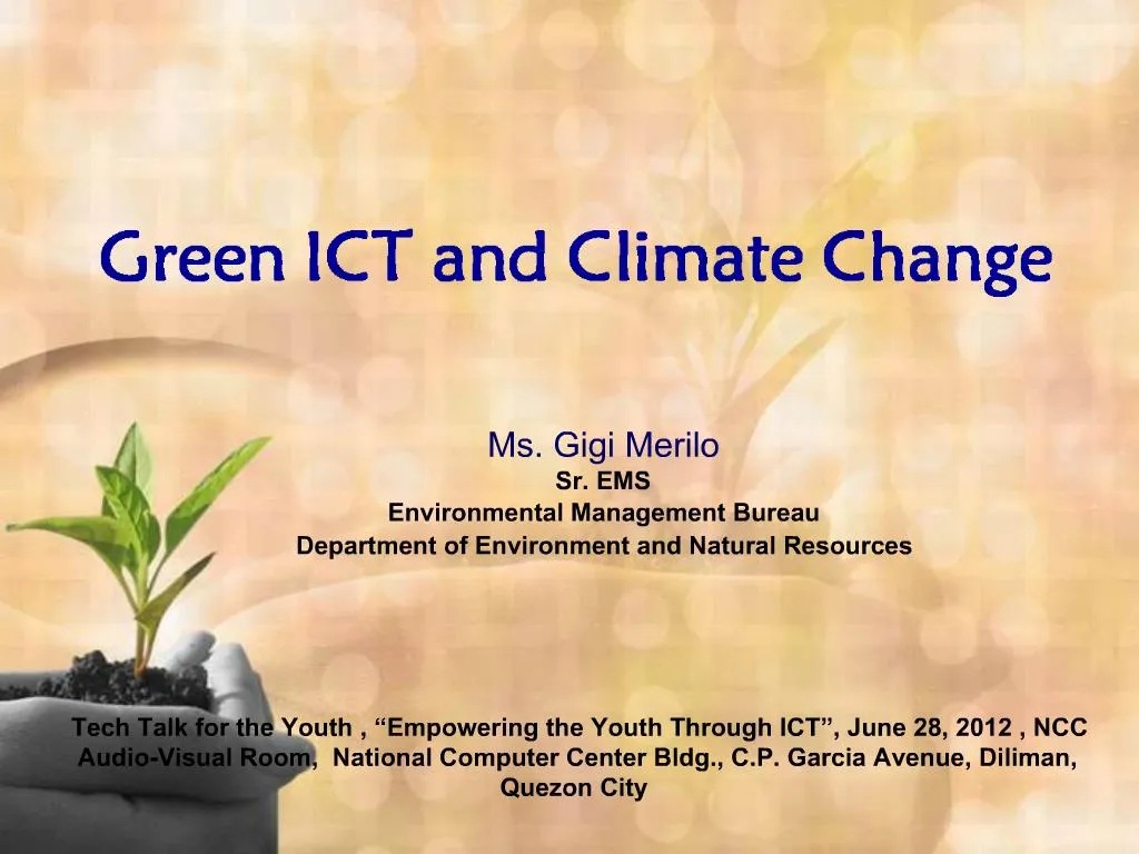 PPT - Green ICT and Climate Change PowerPoint Presentation, free ...