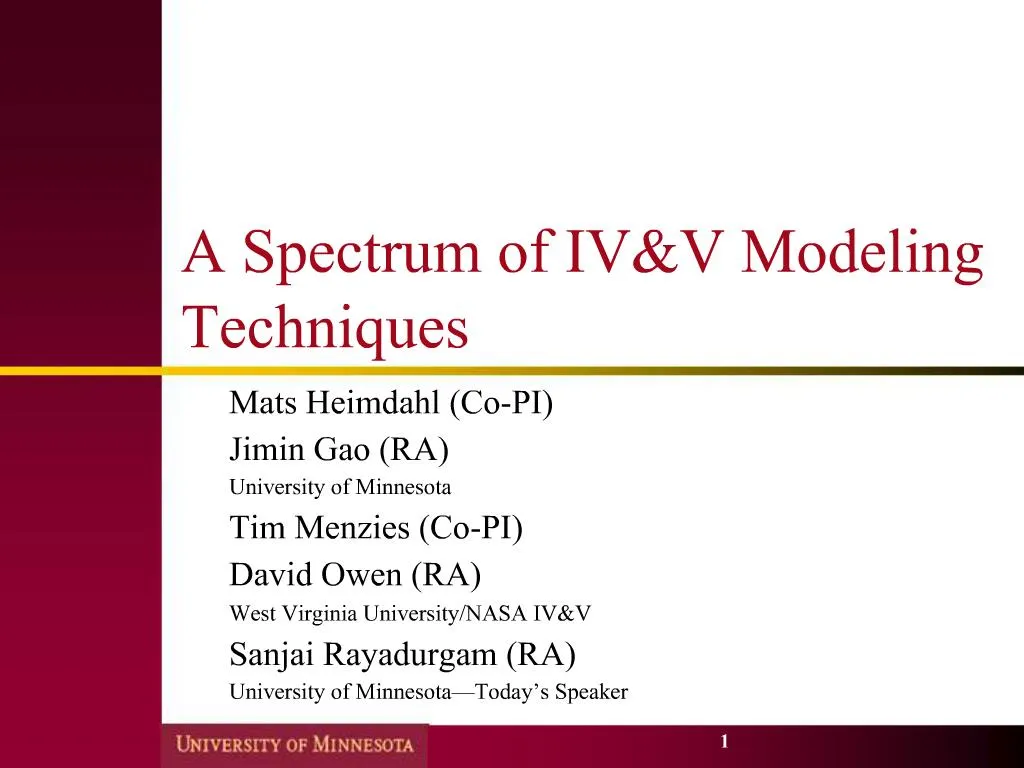 PPT - A Spectrum of IVV Modeling Techniques PowerPoint Presentation ...
