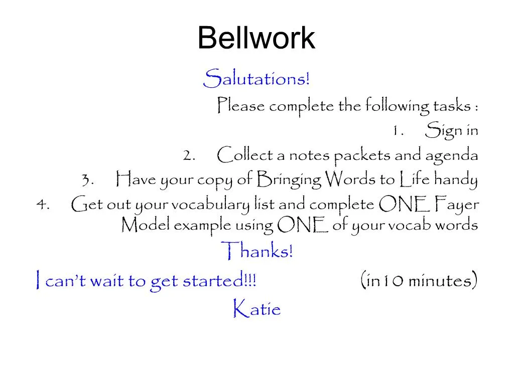 PPT - Bellwork PowerPoint Presentation, free download - ID:1490530