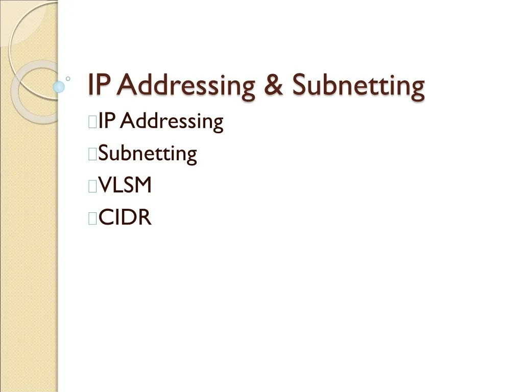 Ppt Ip Addressing And Subnetting Powerpoint Presentation Free Download