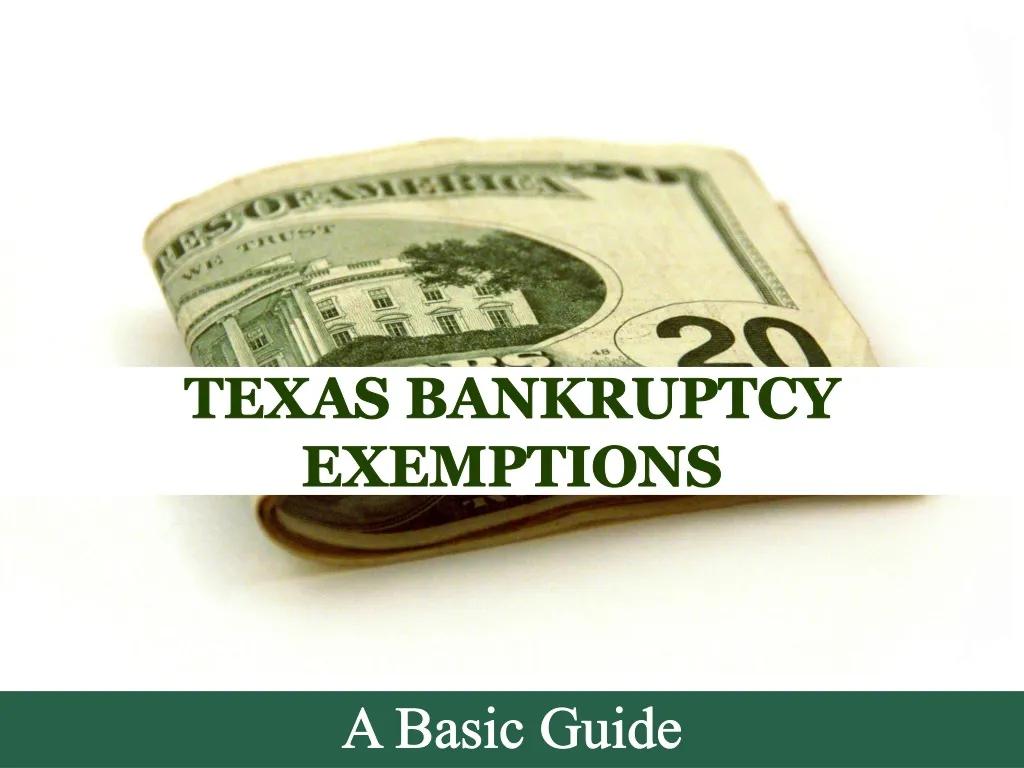 PPT - Texas Banktrupty Exemptions PowerPoint Presentation, free ...