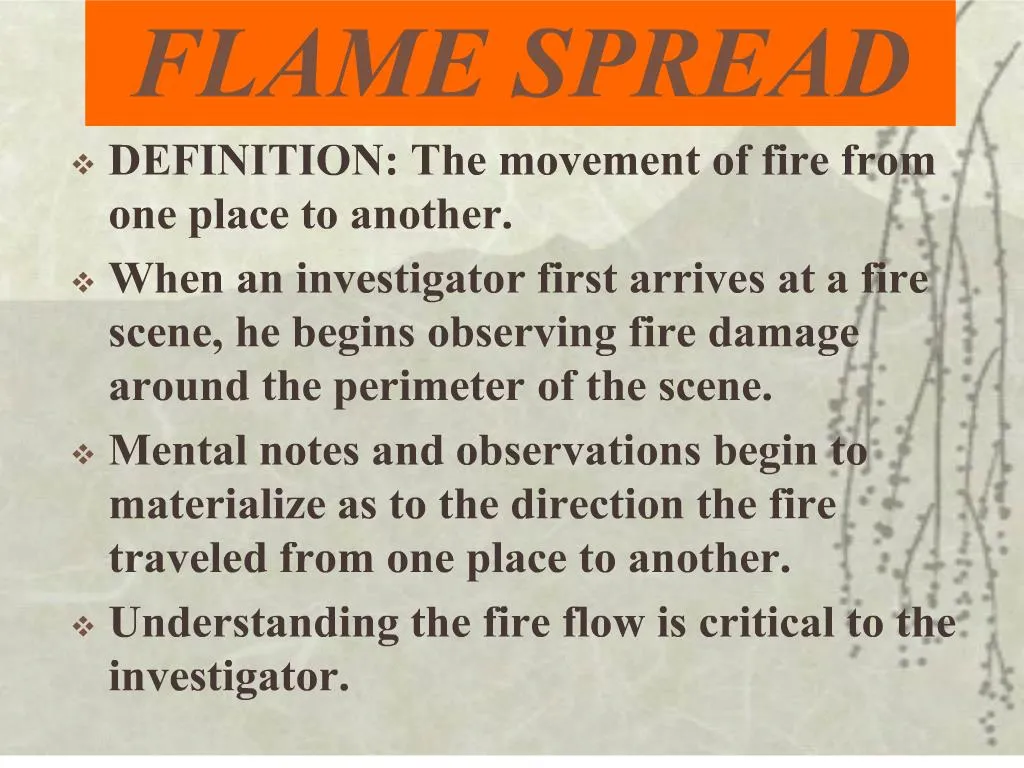 PPT - flame spread PowerPoint Presentation, free download - ID:149497