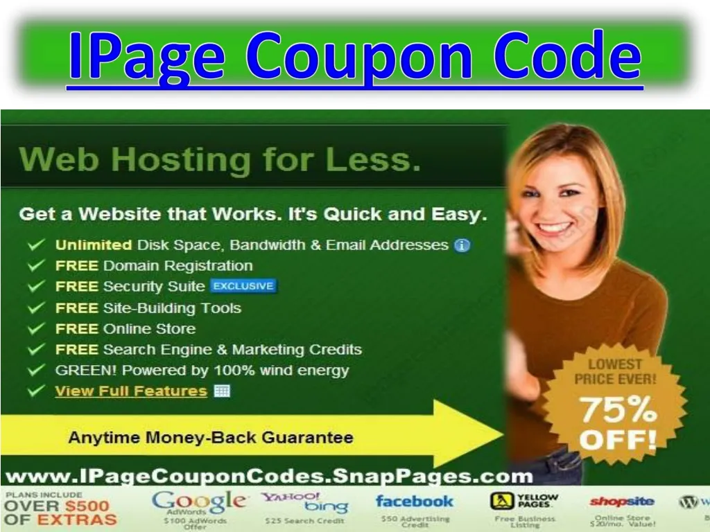 PPT - Ipage Coupon Code - Get Upto 75% Discount with ipage Hosting ...