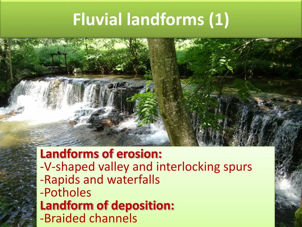 PPT - Fluvial landforms (1) PowerPoint Presentation, free download - ID ...
