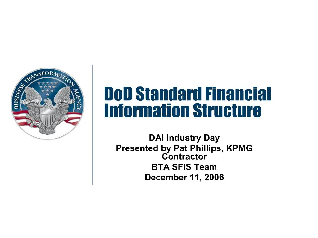 PPT - dod standard financial information structure PowerPoint ...